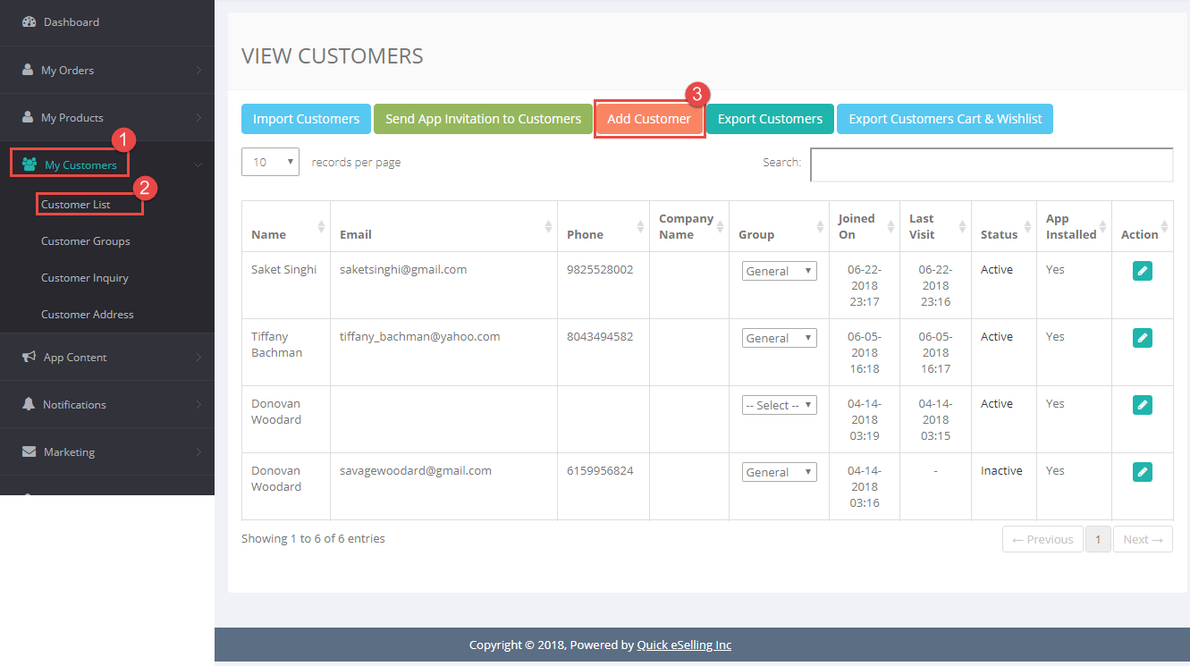 Adding Customer Details – Quick eSelling